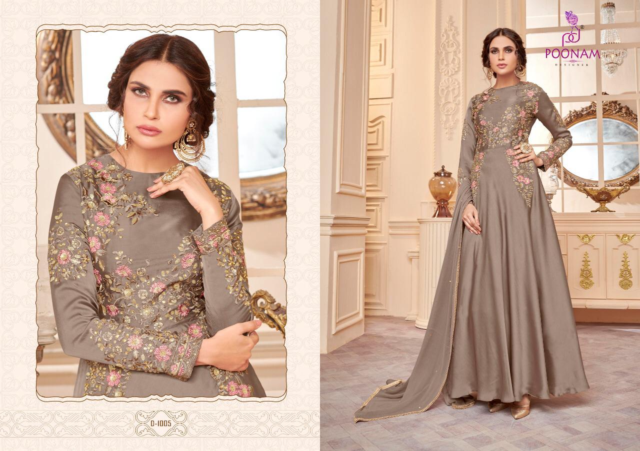 POONAM DESIGNER - GOWN : 5 pcs BEST DISCOUNT LOWEST PRICE ONLINE