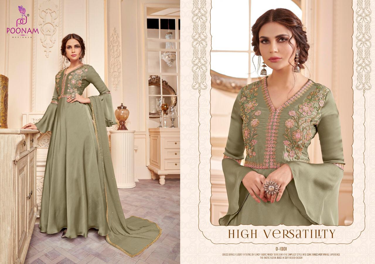 POONAM DESIGNER - GOWN : 5 pcs BEST DISCOUNT LOWEST PRICE ONLINE